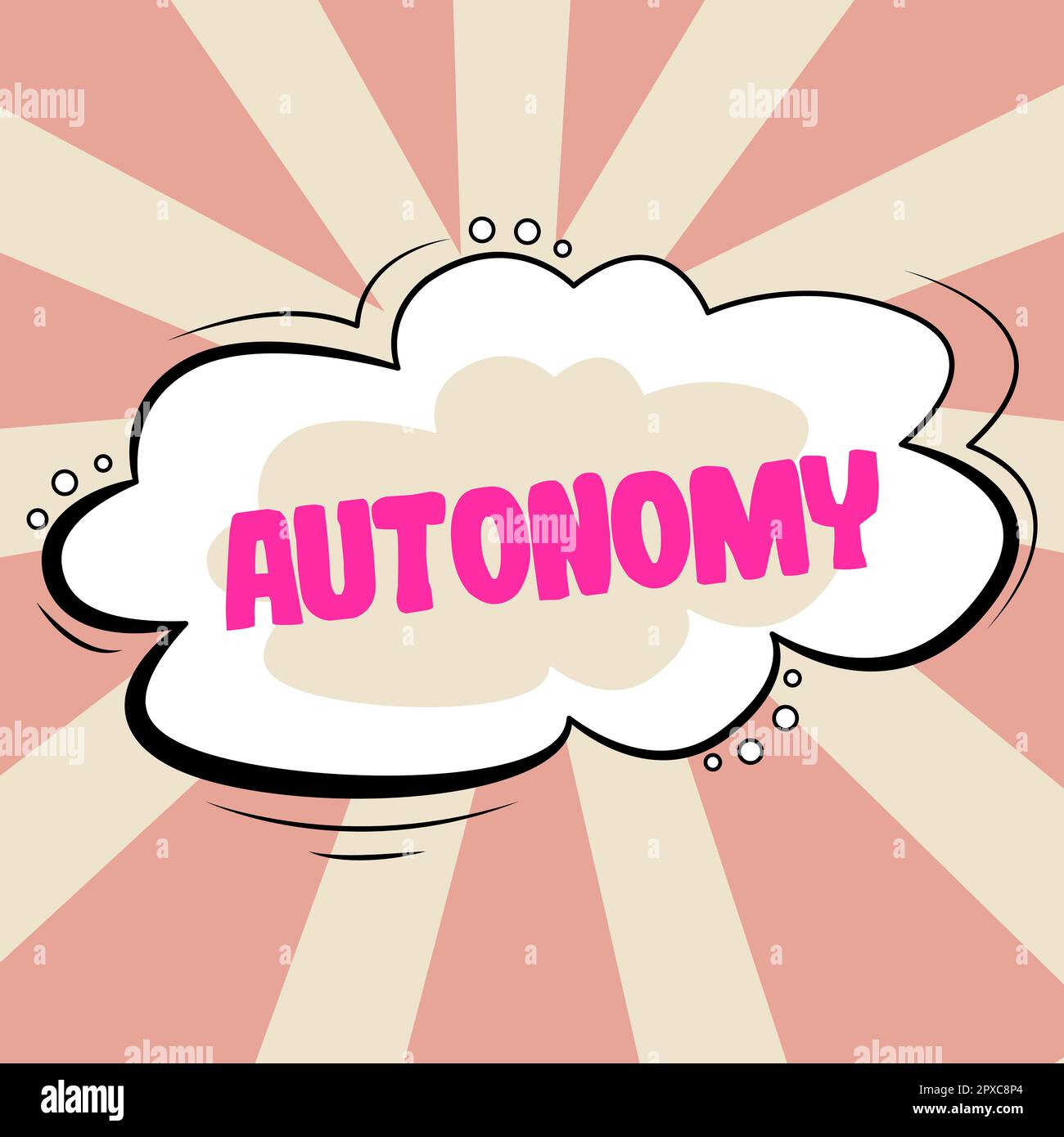 Text sign showing Autonomy, Word Written on vehicle that can guide ...