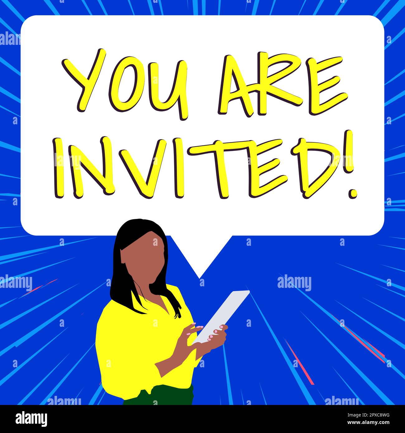Conceptual display You Are Invited, Internet Concept Receiving and ...