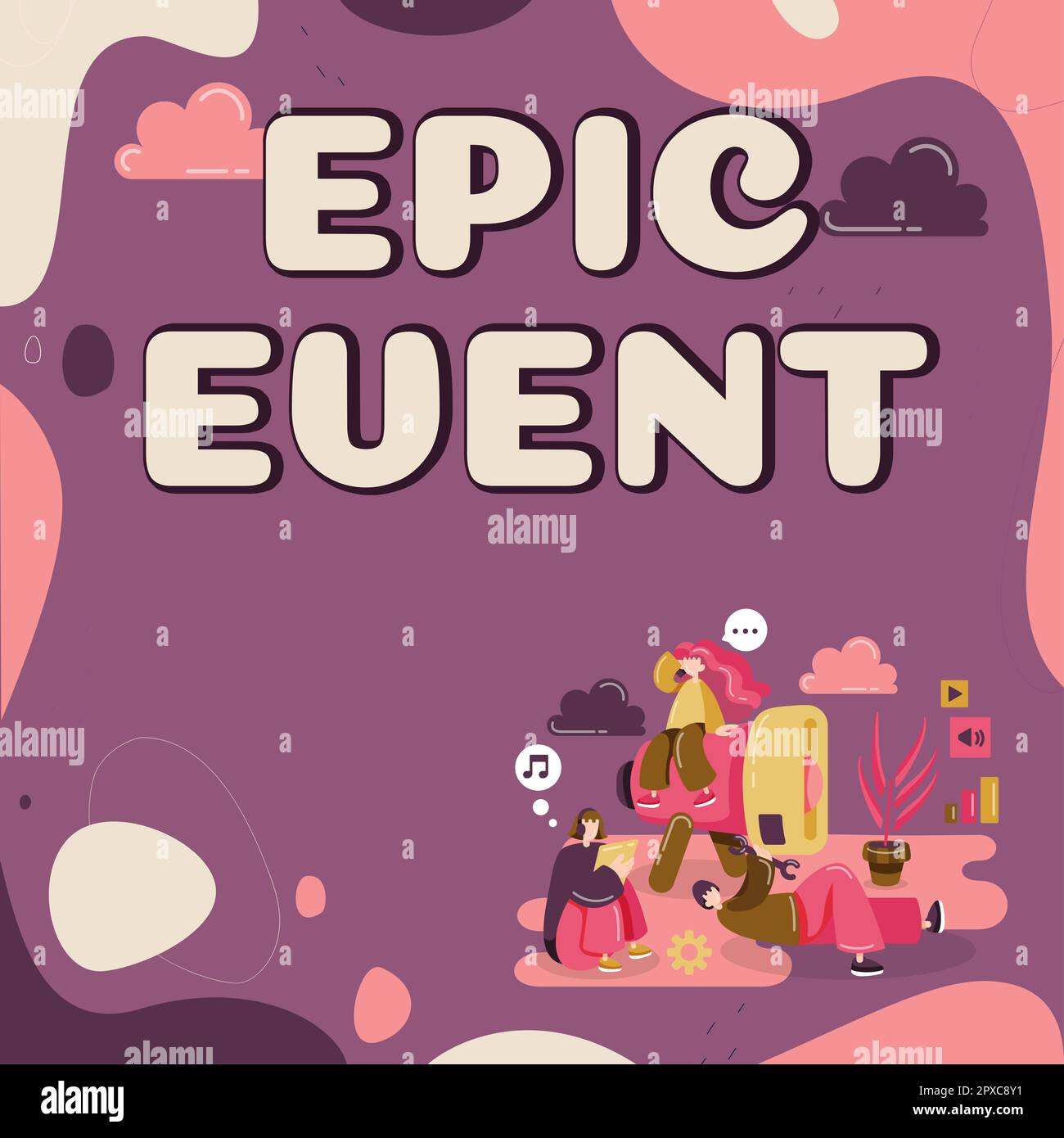 Hand writing sign Epic Event, Internet Concept pertaining to a long ...