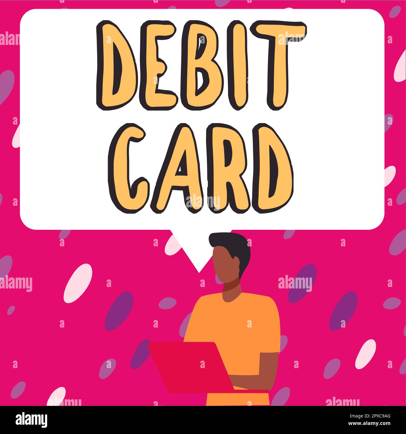 Writing displaying text Debit Card, Internet Concept card that deducts ...