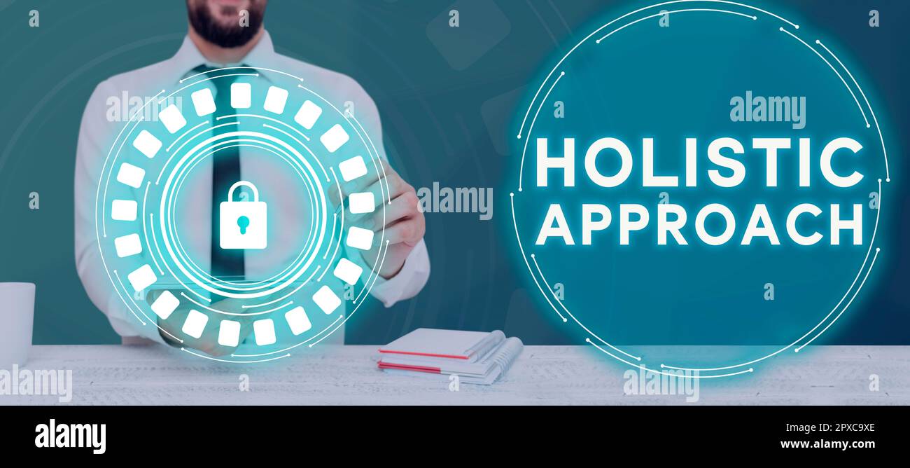 Conceptual Display Holistic Approach Word Written On Characterized Belief That Parts Something