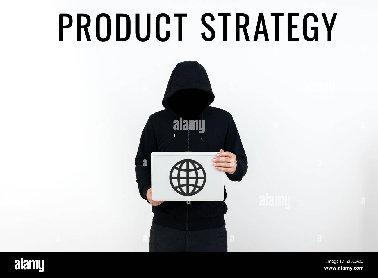 Hand writing sign Product Strategy, Word for long term plan development ...