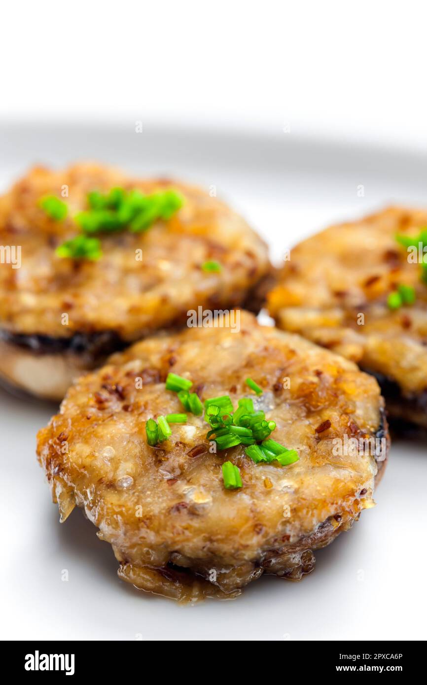 still life of grilled filled champignons Stock Photo - Alamy