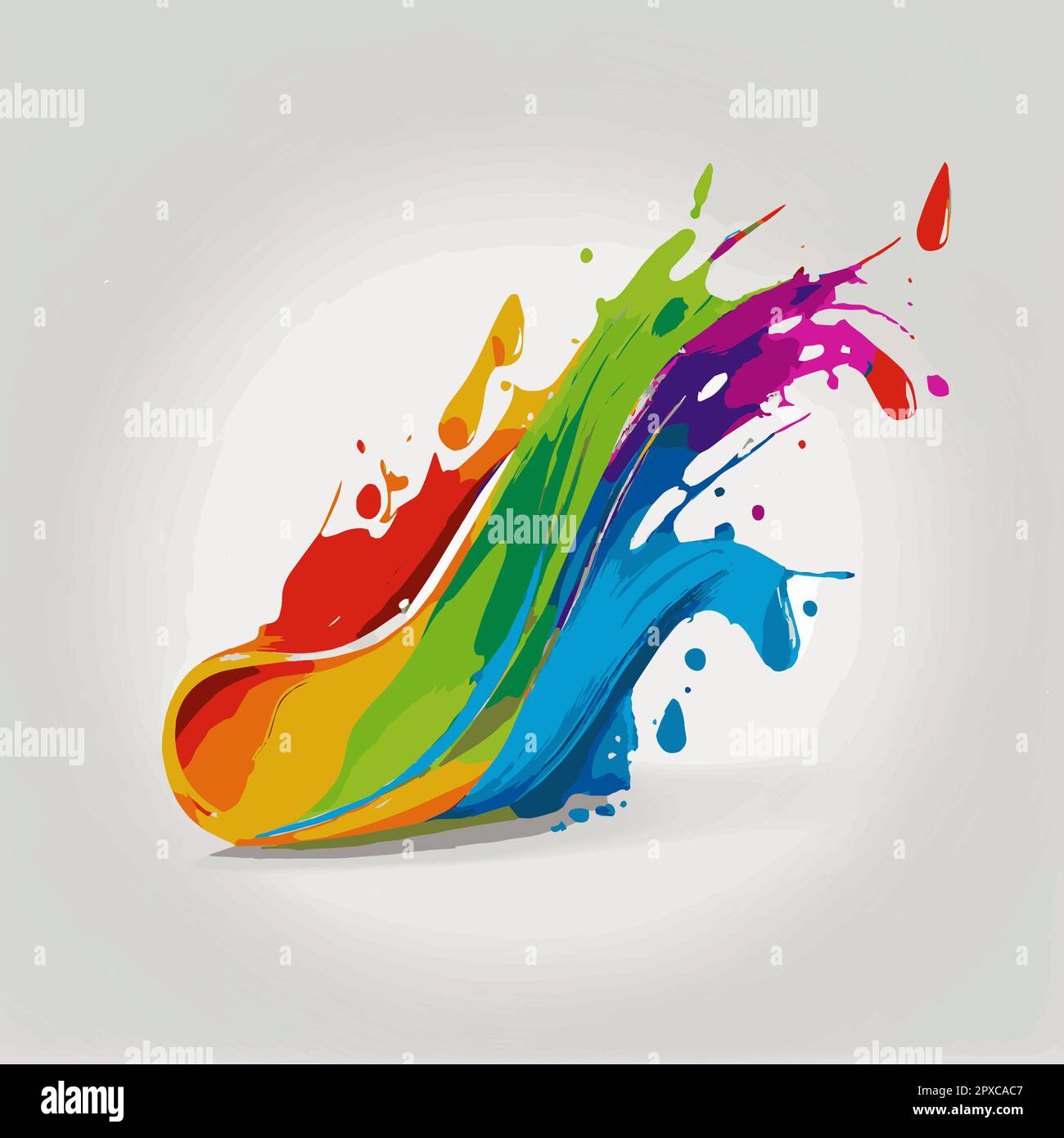 Smears, stains of colored paint on a white background, multicolored ...