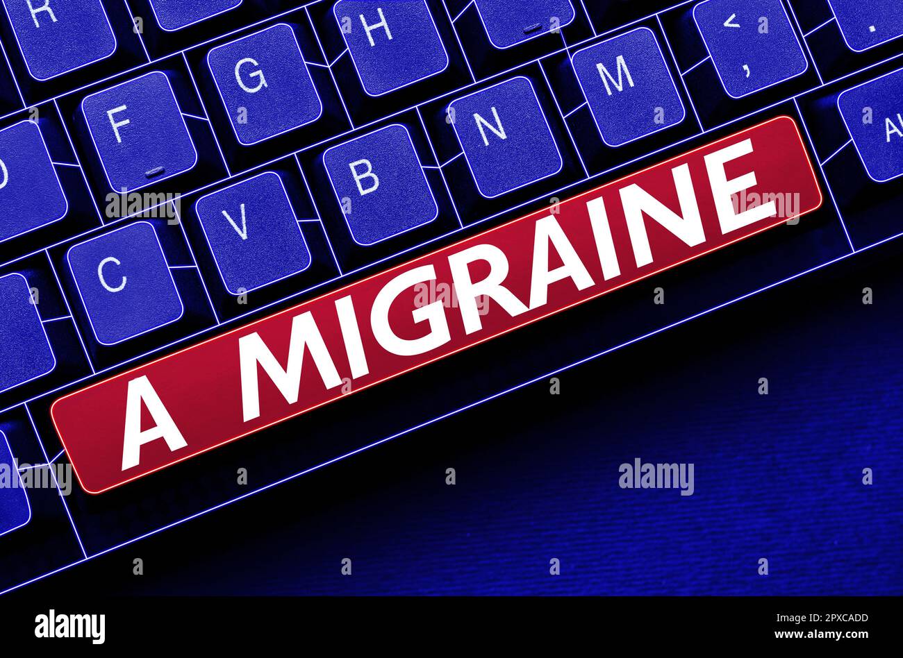 Text sign showing A Migraine, Business approach recurrent throbbing ...