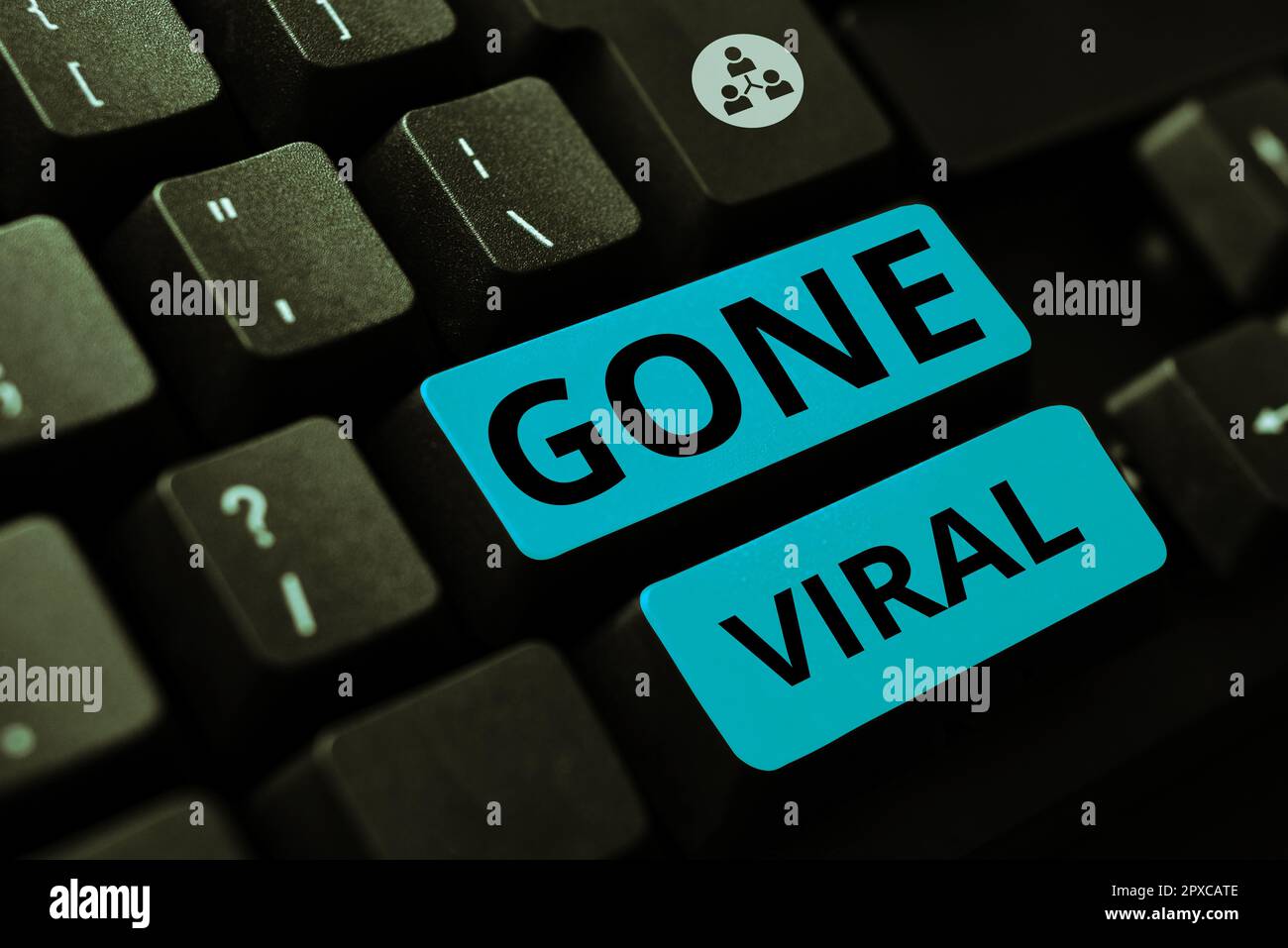 Handwriting text Gone Viral, Concept meaning link that spreads rapidly ...