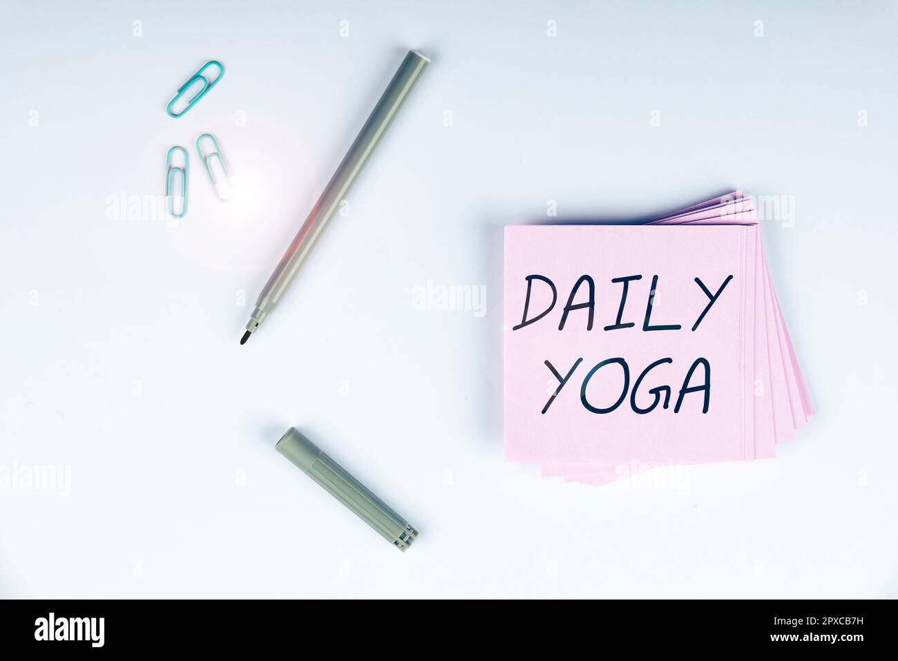Sign displaying Daily Yoga, Internet Concept series of Yoga workouts to ...