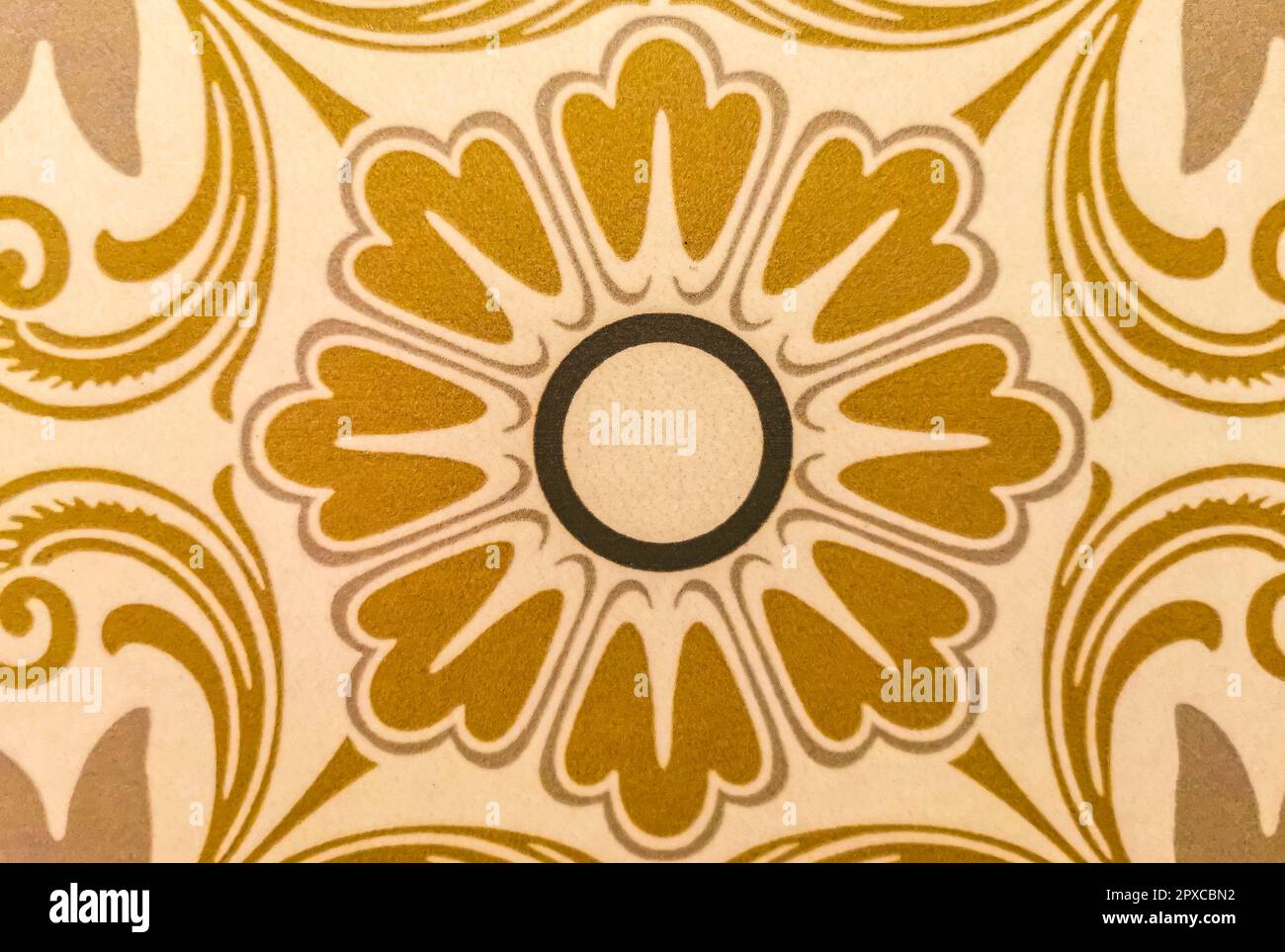 Orange and cream wall tile texture with patterns in Playa del Carmen ...