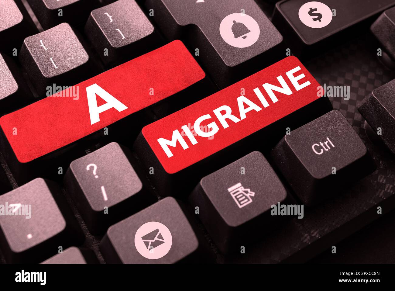 Writing displaying text A Migraine, Word Written on recurrent throbbing ...