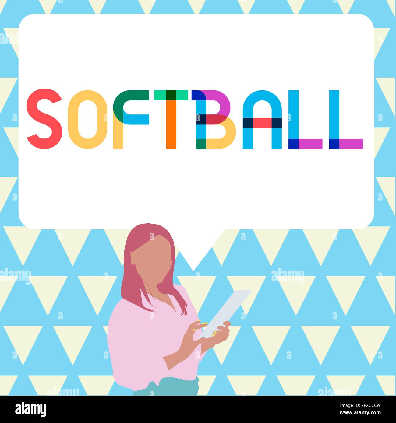 Sign displaying Softball, Concept meaning a sport similar to baseball ...