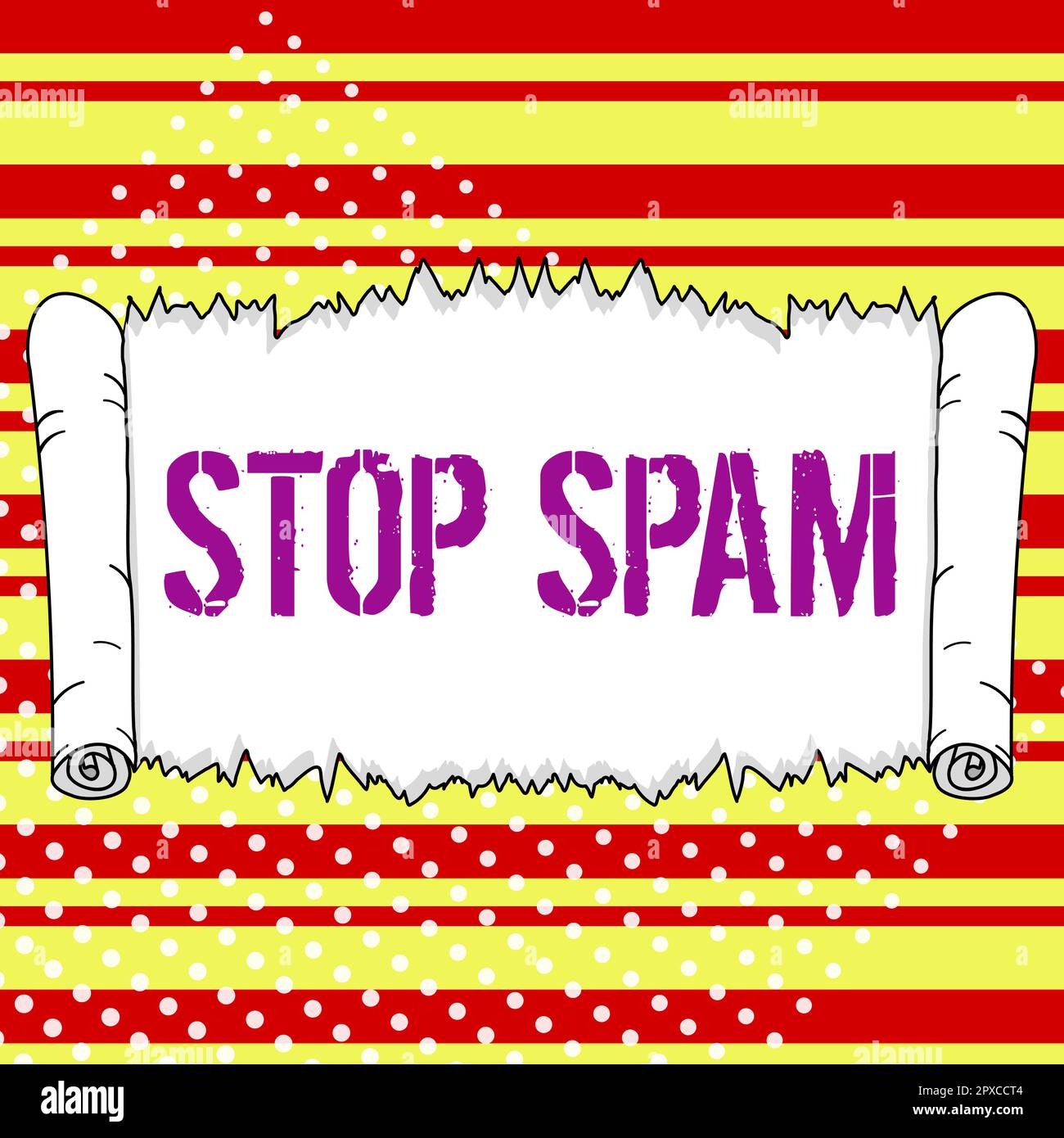 Hand writing sign Stop Spam, Business idea end the Intrusive or ...