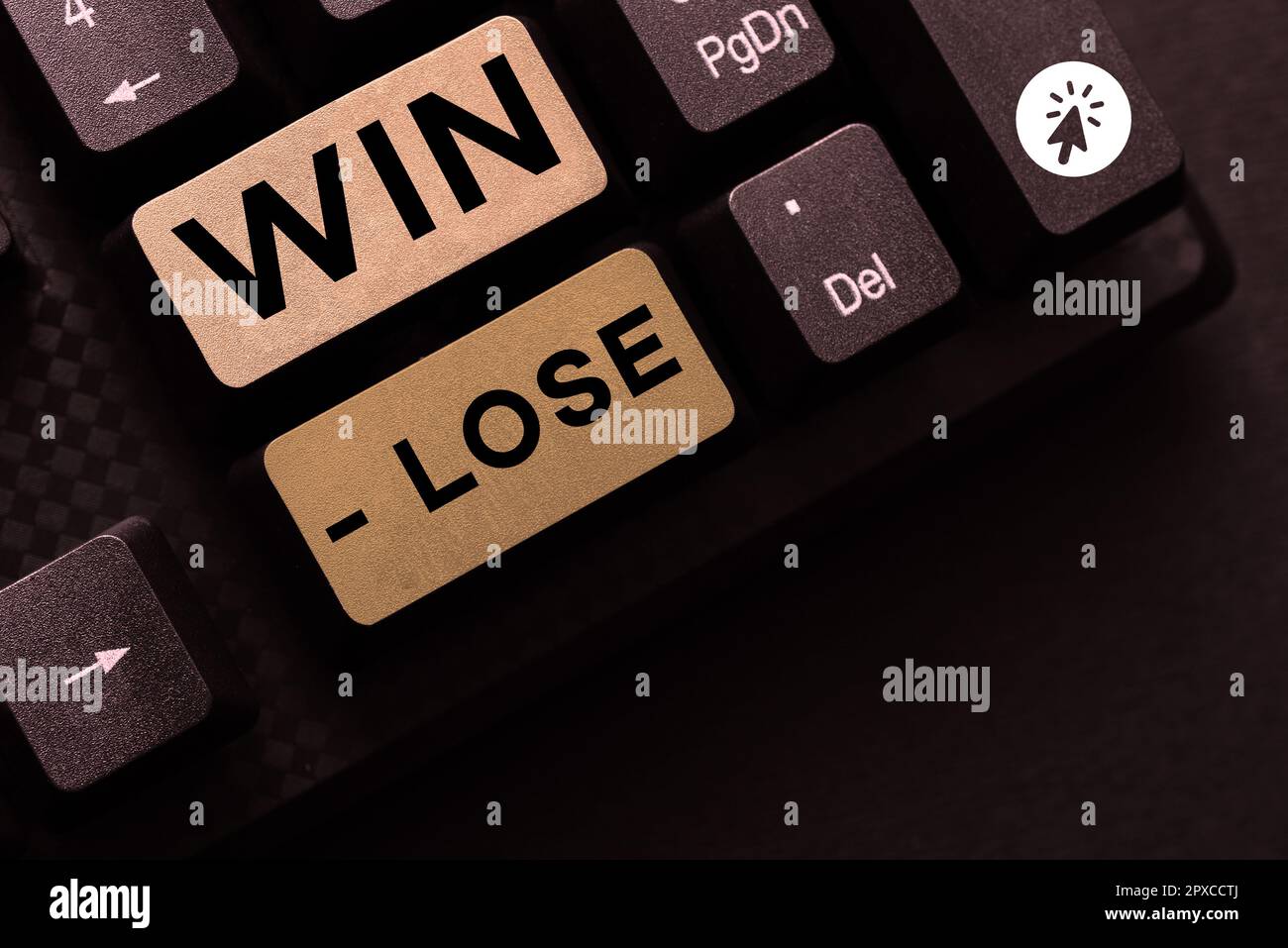 Conceptual display Win Lose, Business concept the conflict-promoting ...