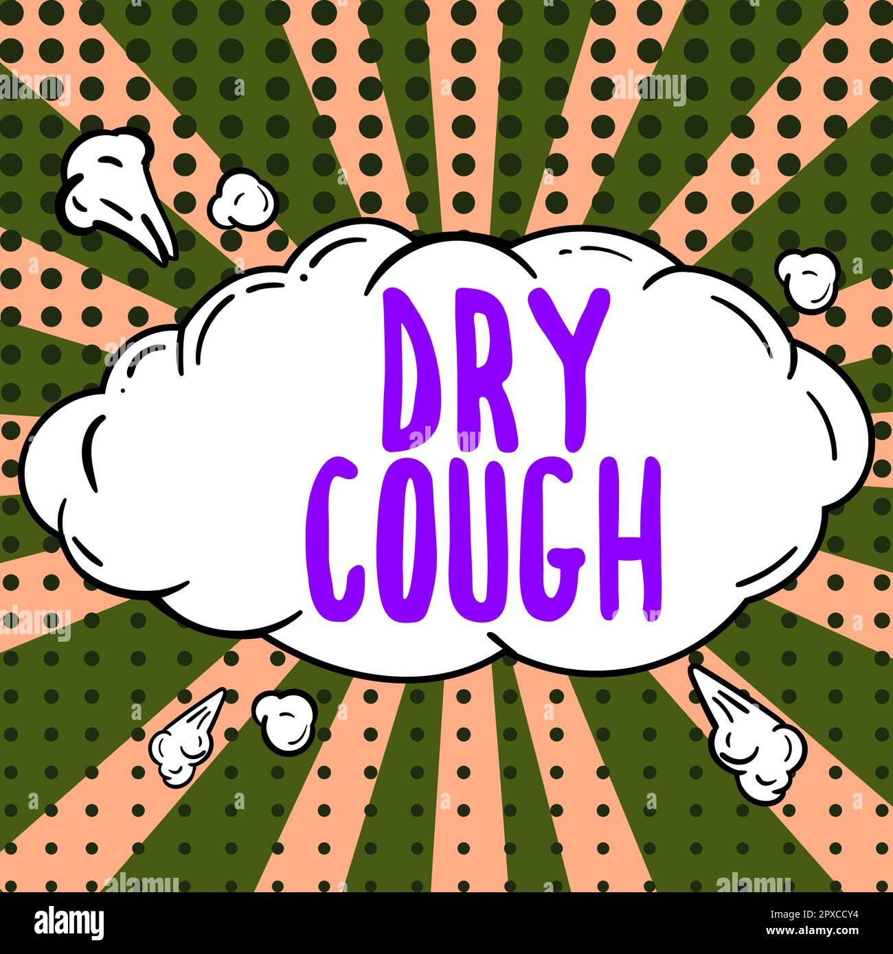 Text sign showing Dry Cough, Business approach cough that are not ...