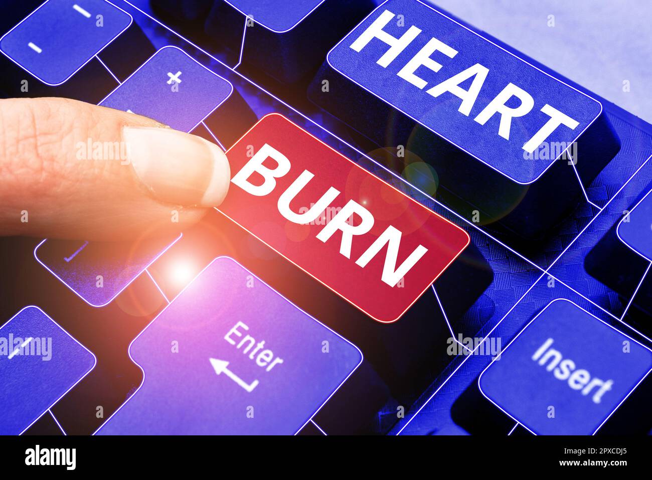 Text showing inspiration Heart Burn, Concept meaning a burning ...