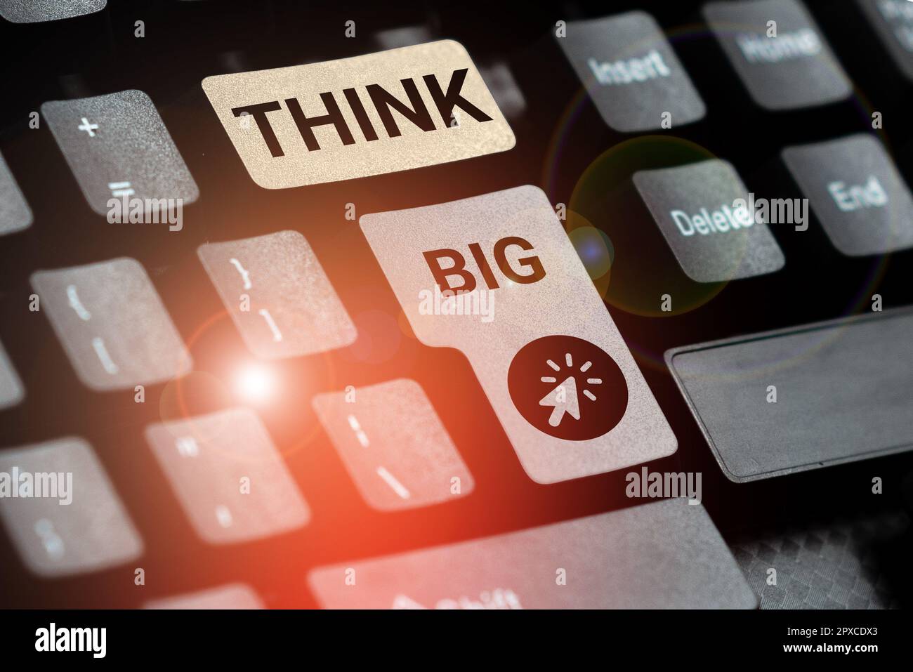 Text caption presenting Think Big, Concept meaning To plan for ...