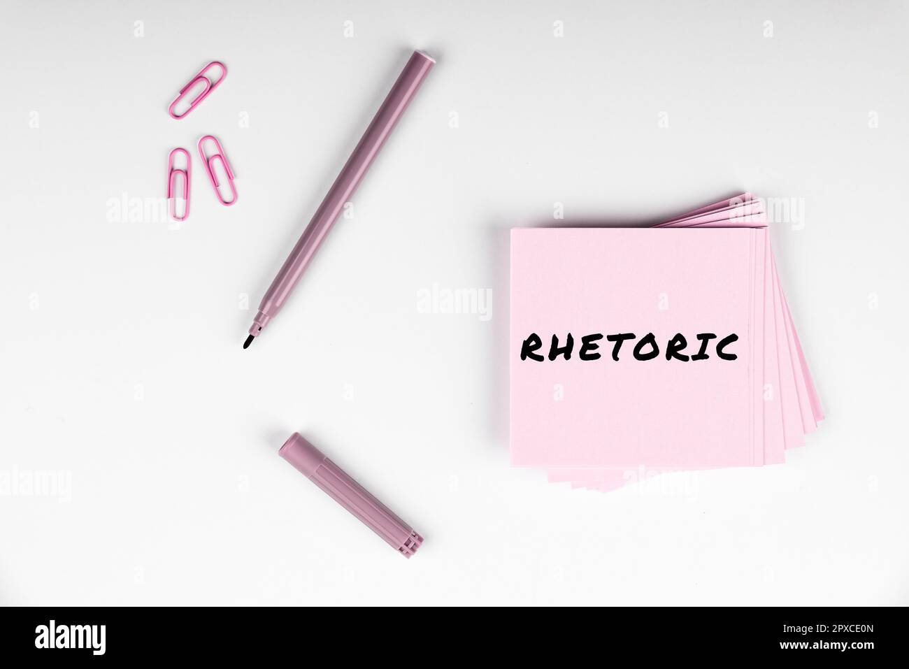 Handwriting text Rhetoric, Word Written on study of writing or speaking ...