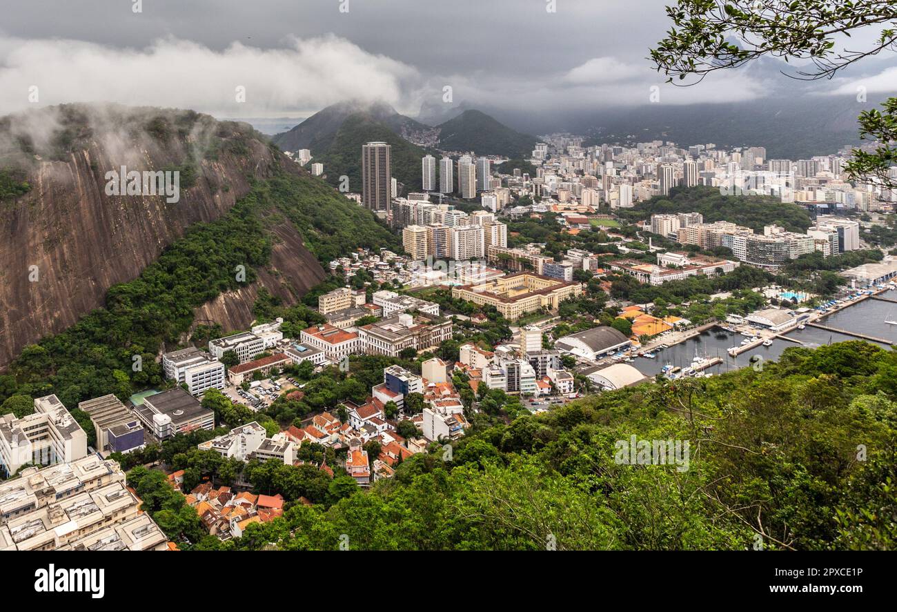Rio city center downtown panorama, Rio de Janeiro, Brazil Stock Photo ...
