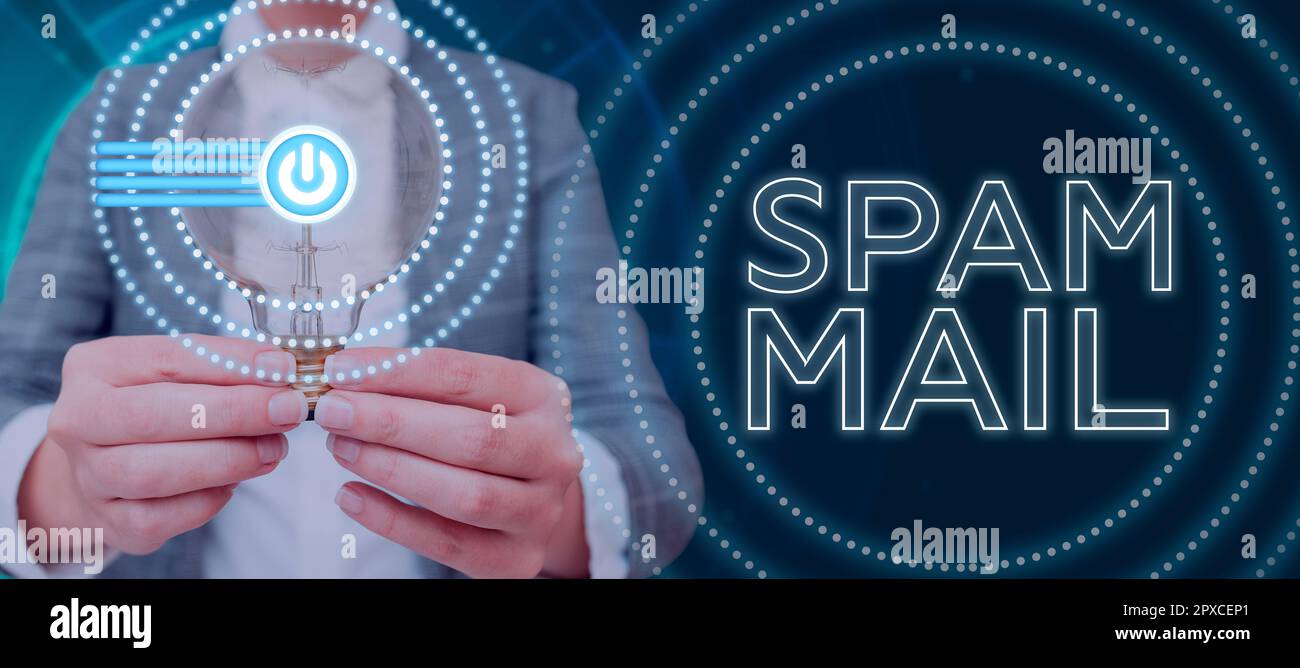 Conceptual display Spam Mail, Business overview Intrusive advertising ...