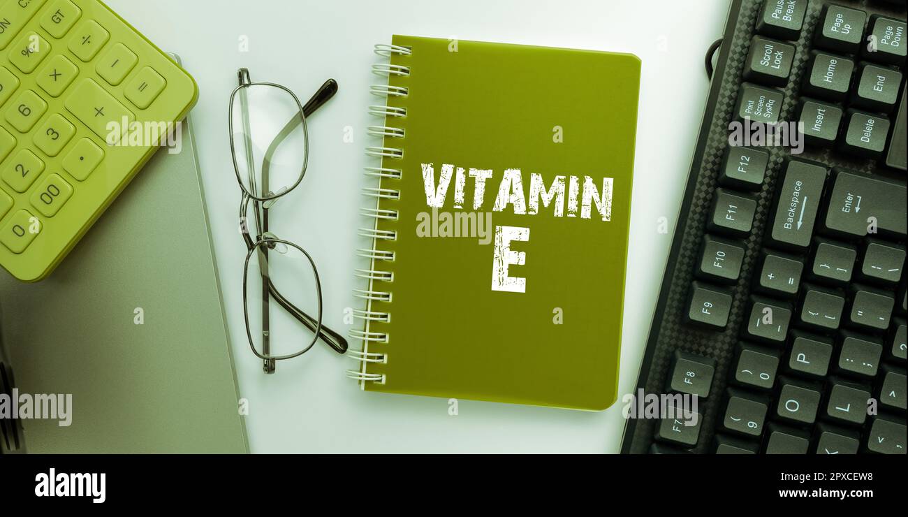 Conceptual display Vitamin E, Business showcase Antioxidant Protects ... Conceptual display Vitamin E, Business showcase Antioxidant Protects ...