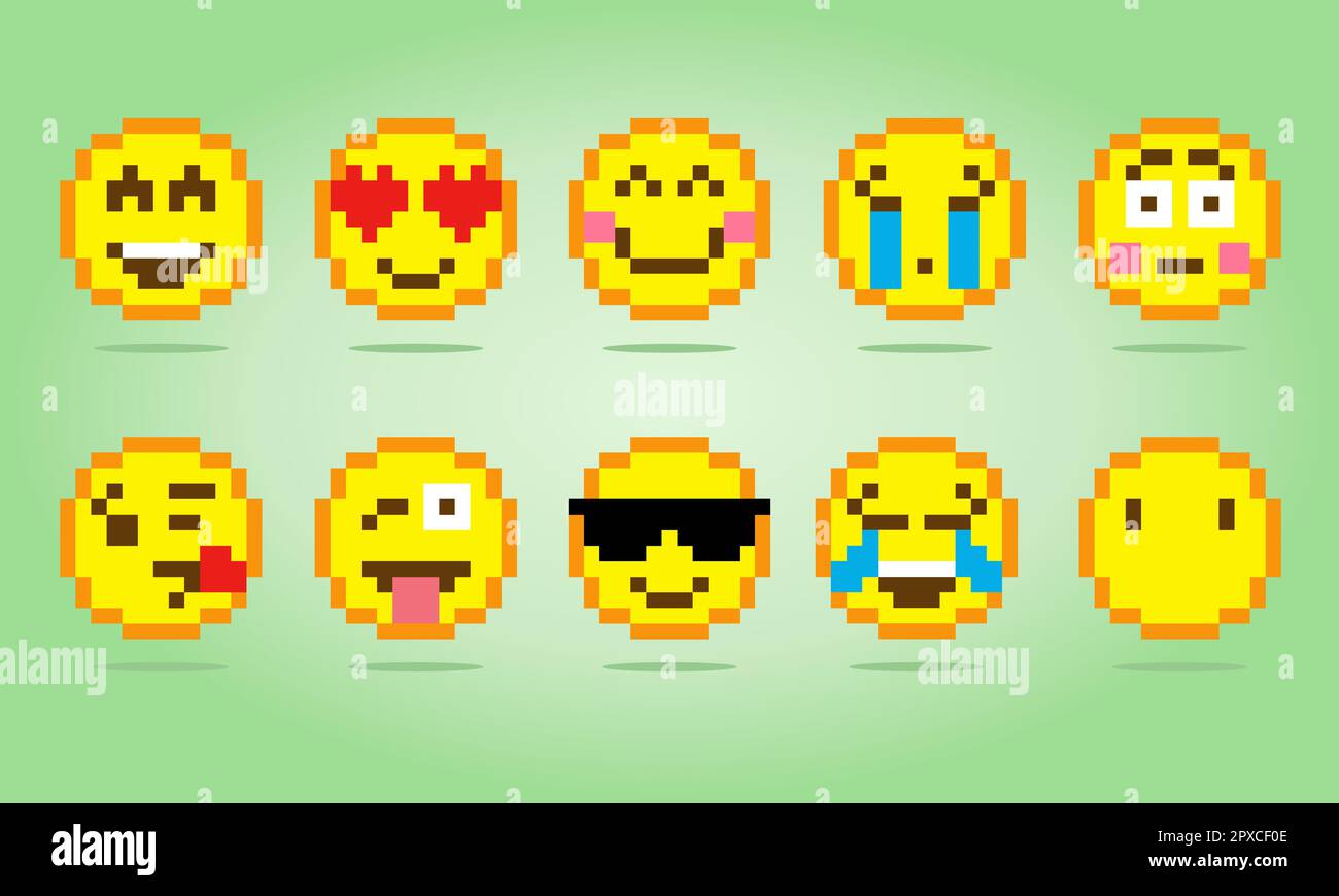 Image of the Smile Pixel icon. Facial expression icon in vector ...