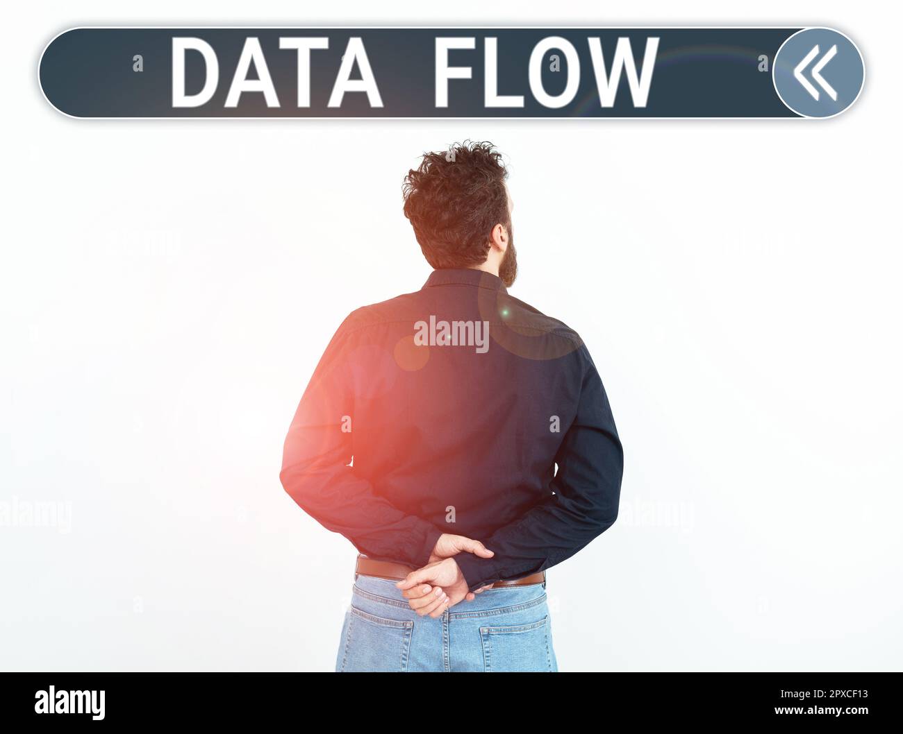 Sign displaying Data Flow, Business showcase the movement of data through a system comprised of ...