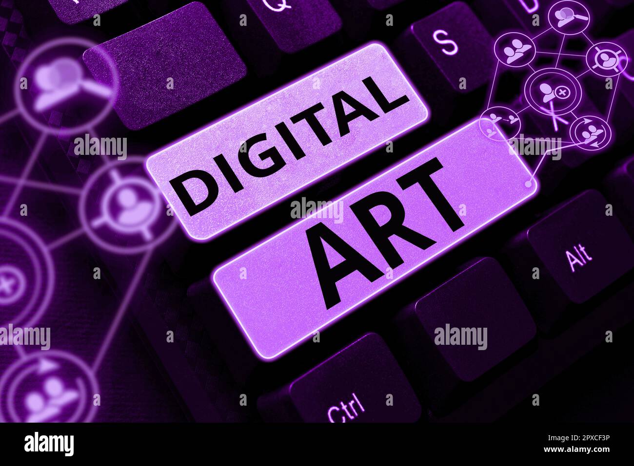 Text caption presenting Digital Art, Business showcase use of skill and ...