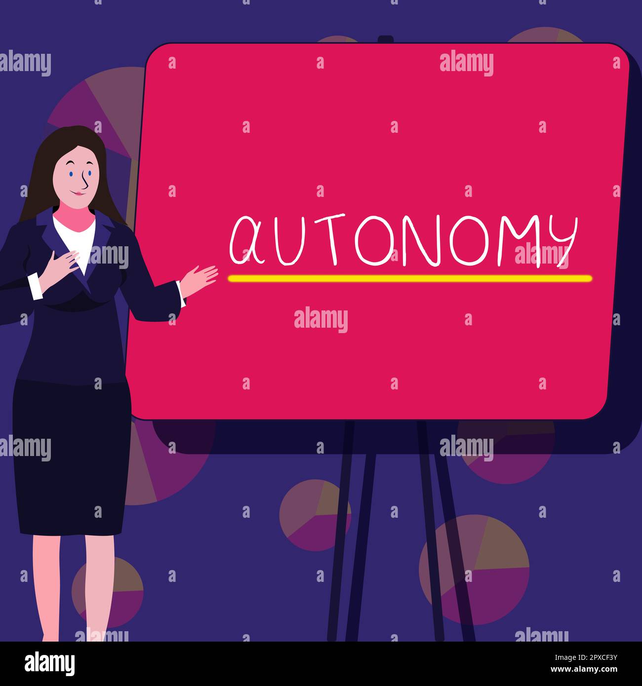 Hand writing sign Autonomy, Concept meaning vehicle that can guide ...