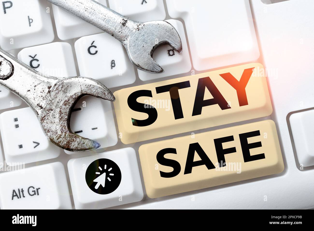 Inspiration showing sign Stay Safe, Business overview secure from ...