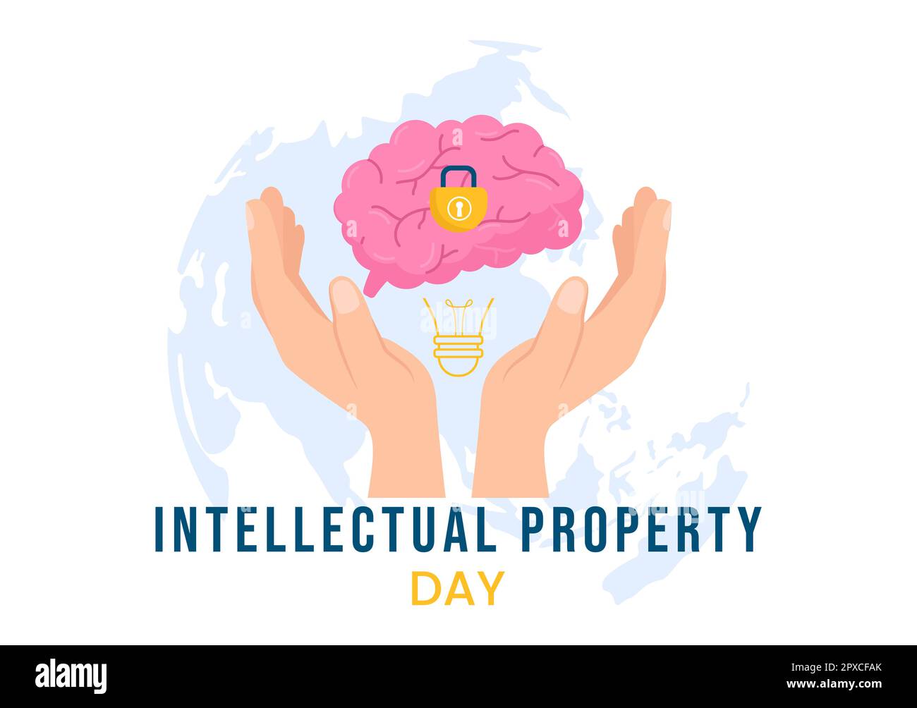 World Intellectual Property Day Illustration with Creativity and Light ...