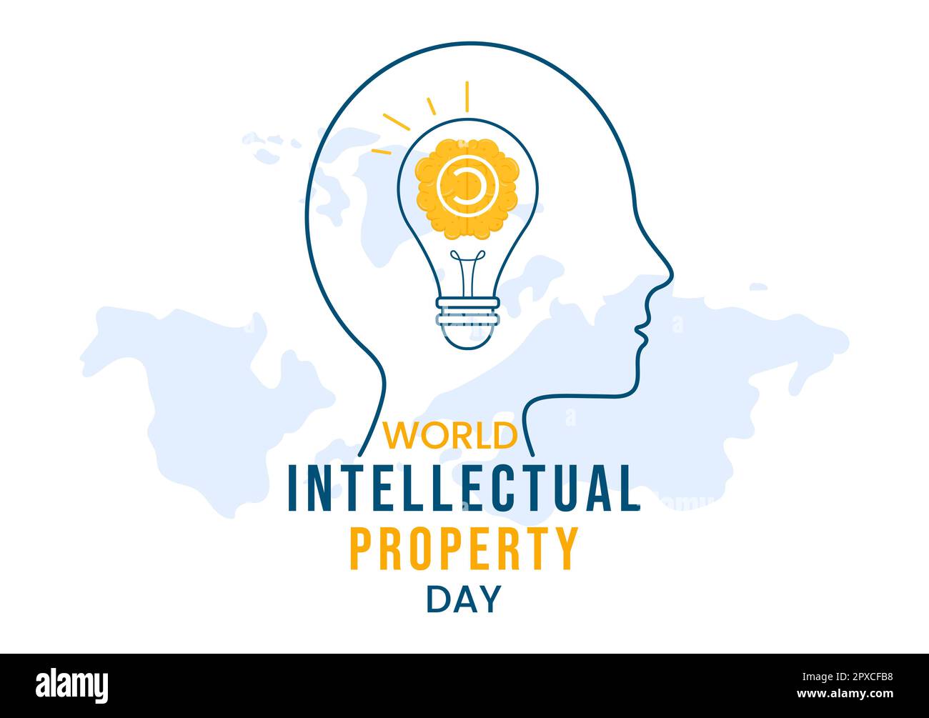 World Intellectual Property Day Illustration with Creativity and Light ...