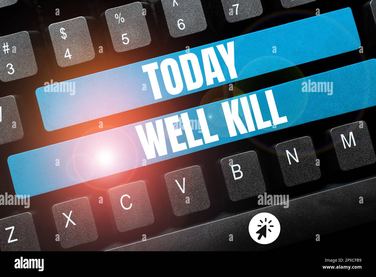 Hand writing sign Well Kill, Word Written on placing a column of heavy ...