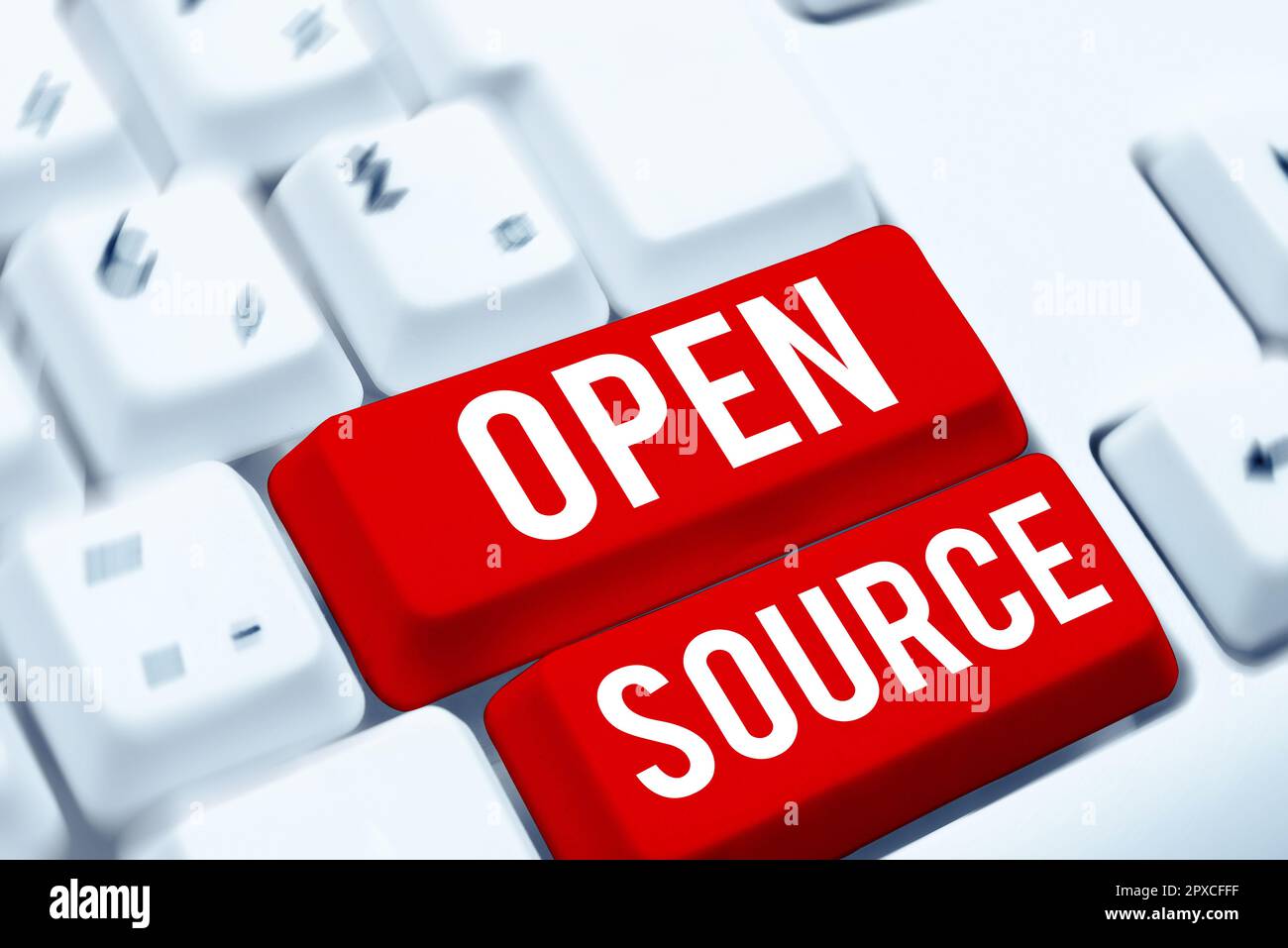 Text sign showing Open Source, Business approach denoting software which original source code ...