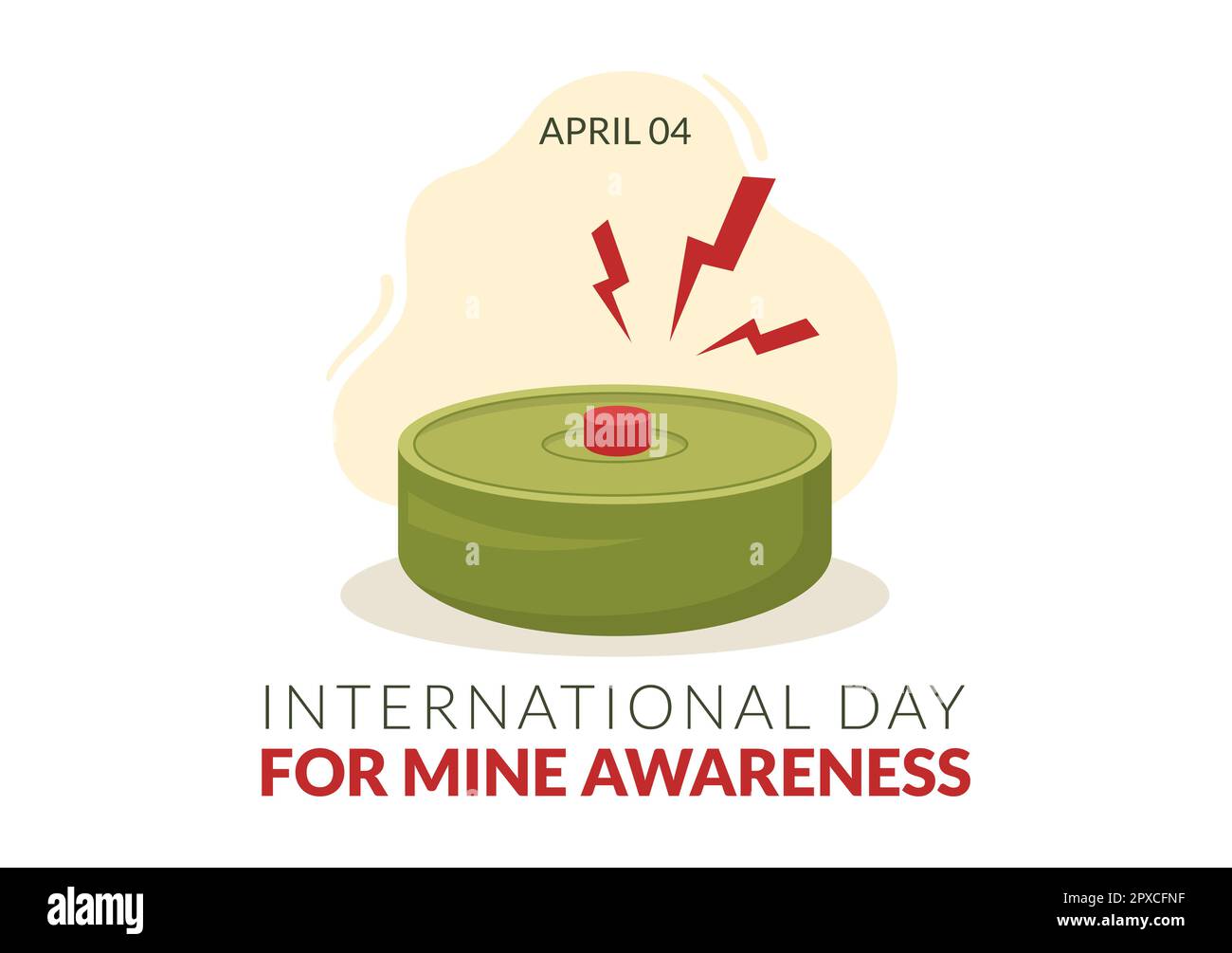 International Mine Awareness Day on April 04 Illustration with Do Not ...