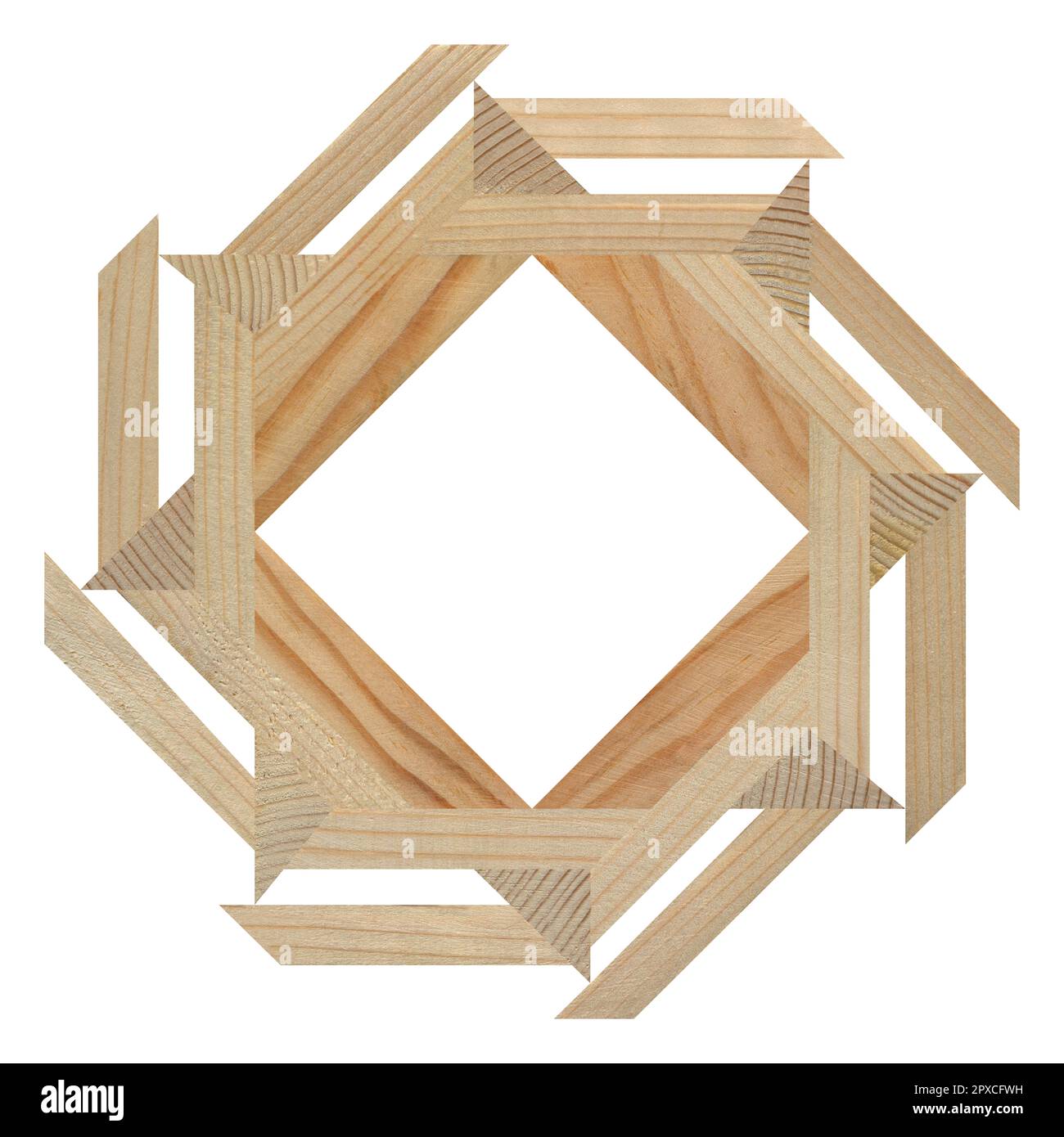 Wooden marquetry, patterns created from the combination of different ...