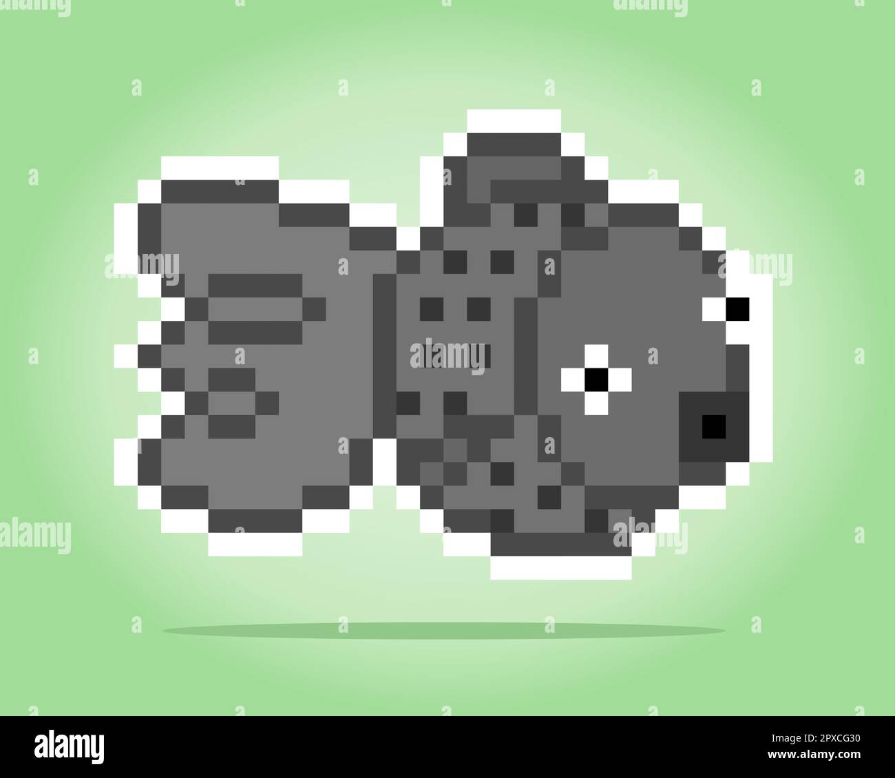 Pixel 8 bit puffer fish. Animals for game assets in vector illustration Stock Vector Image & Art ...