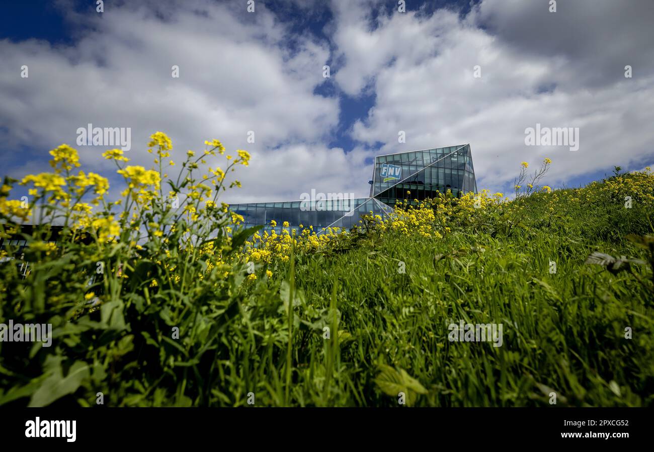 UTRECHT - Exterior of the central trade union house of trade union FNV ...