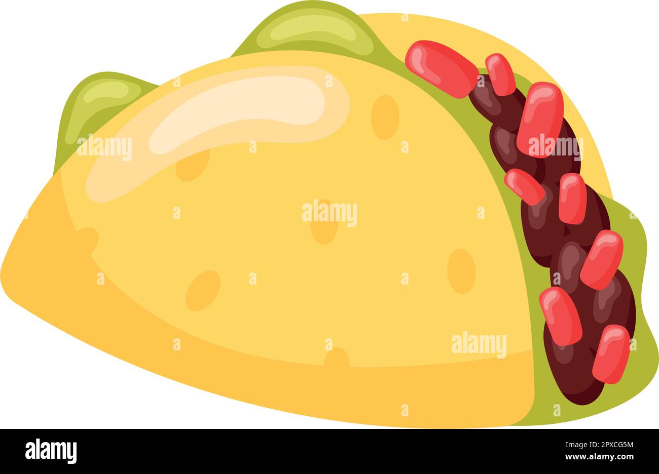 Gourmet lunch taco with vegetables Stock Vector Image & Art - Alamy