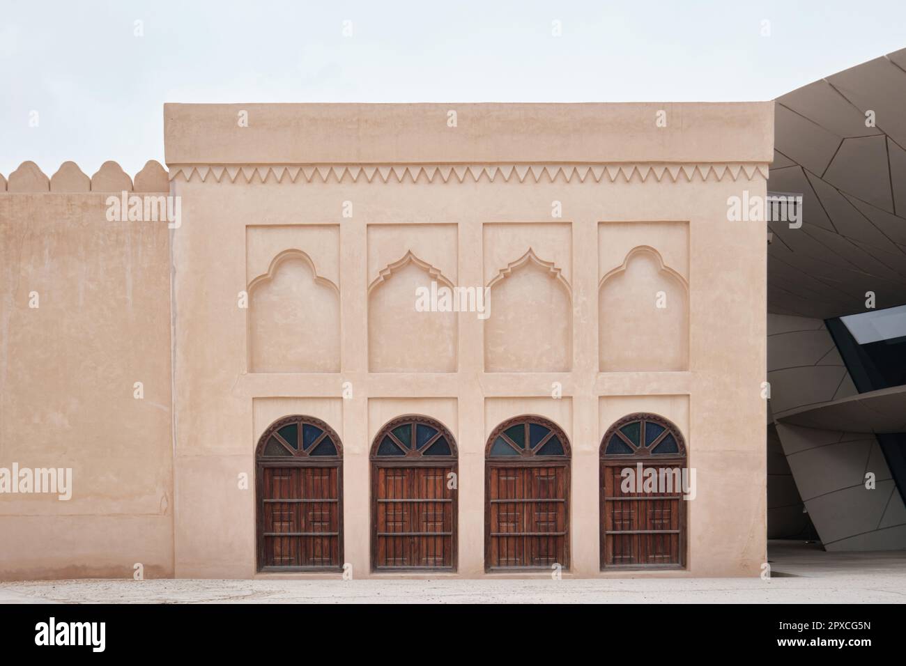 Doha, April 2023: palace of Sheikh Abdullah bin Jassim Al Thani at the ...
