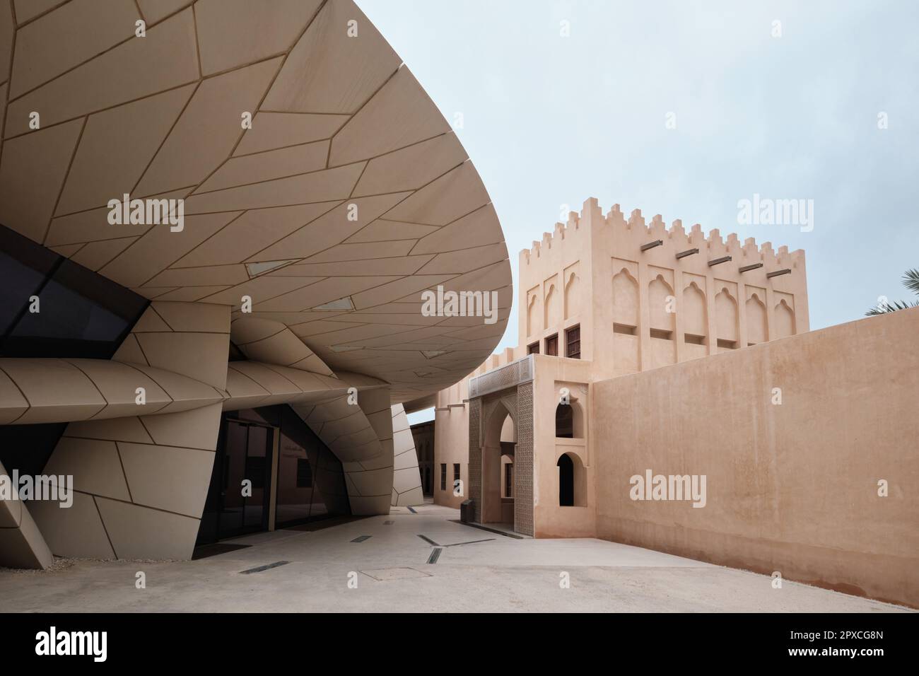 Doha, April 2023: palace of Sheikh Abdullah bin Jassim Al Thani at the ...