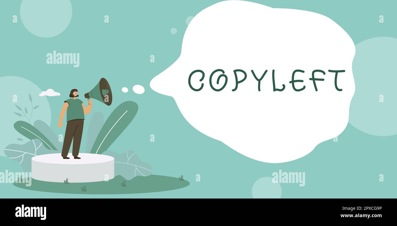 Text caption presenting Copyleft, Conceptual photo the right to freely ... Text caption presenting Copyleft, Conceptual photo the right to freely ...
