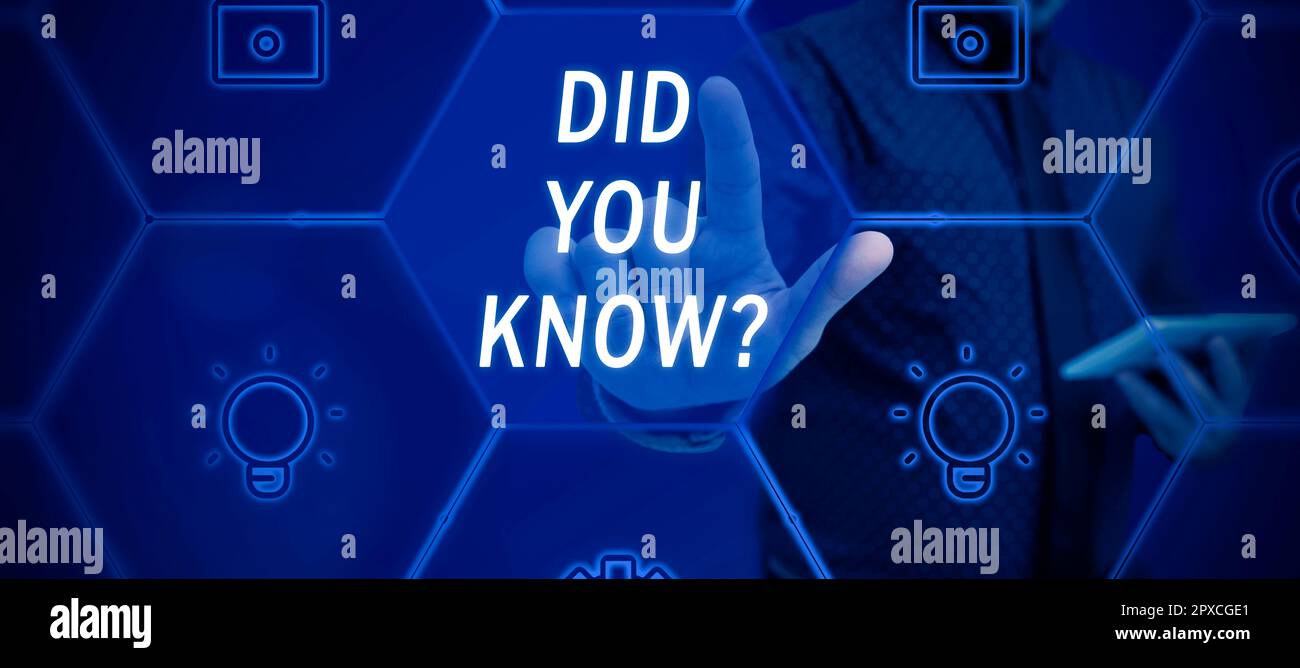 Hand writing sign Did You Know, Business approach Fun Facts and Figures ...