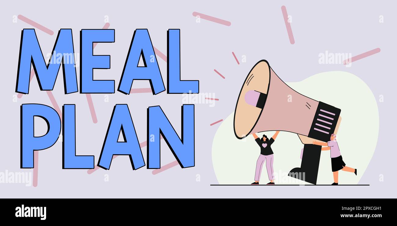 Inspiration showing sign Meal Plan, Word Written on arrangement scheme ...