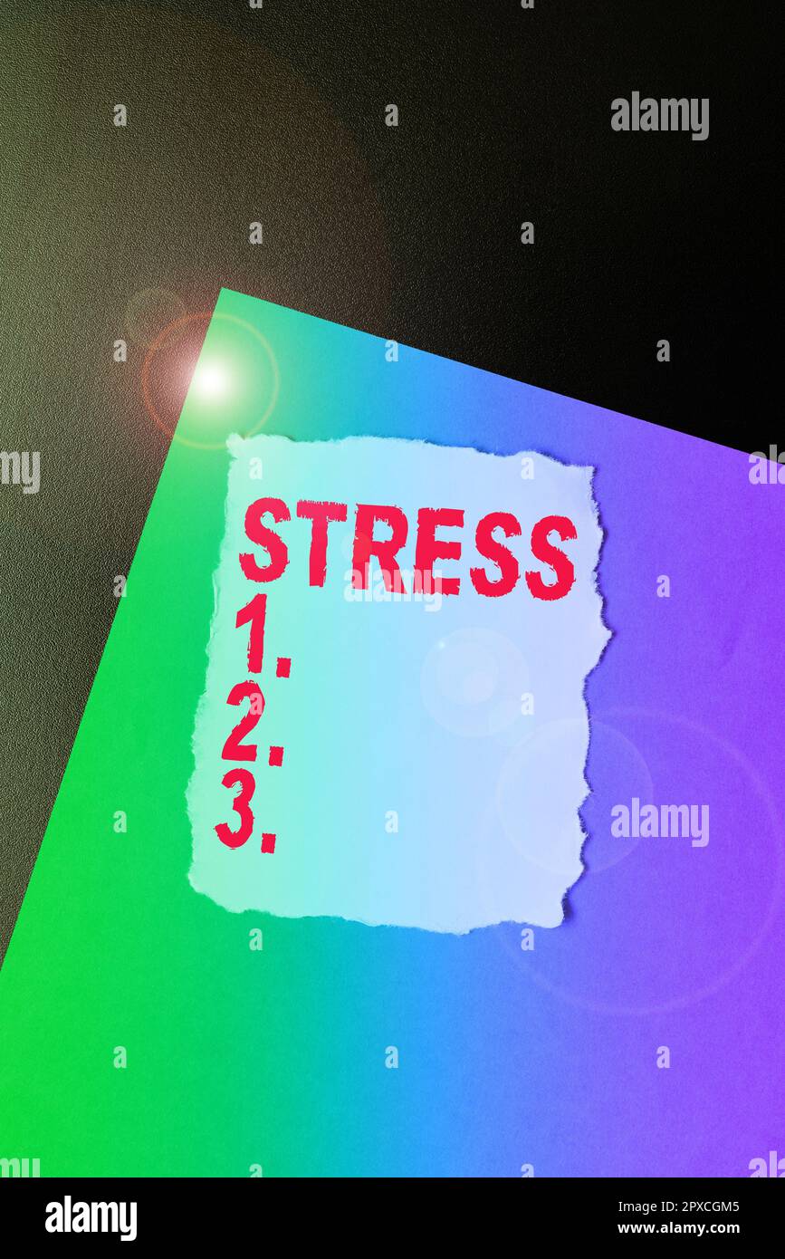 Handwriting text Stress, Internet Concept a physical chemical or ...