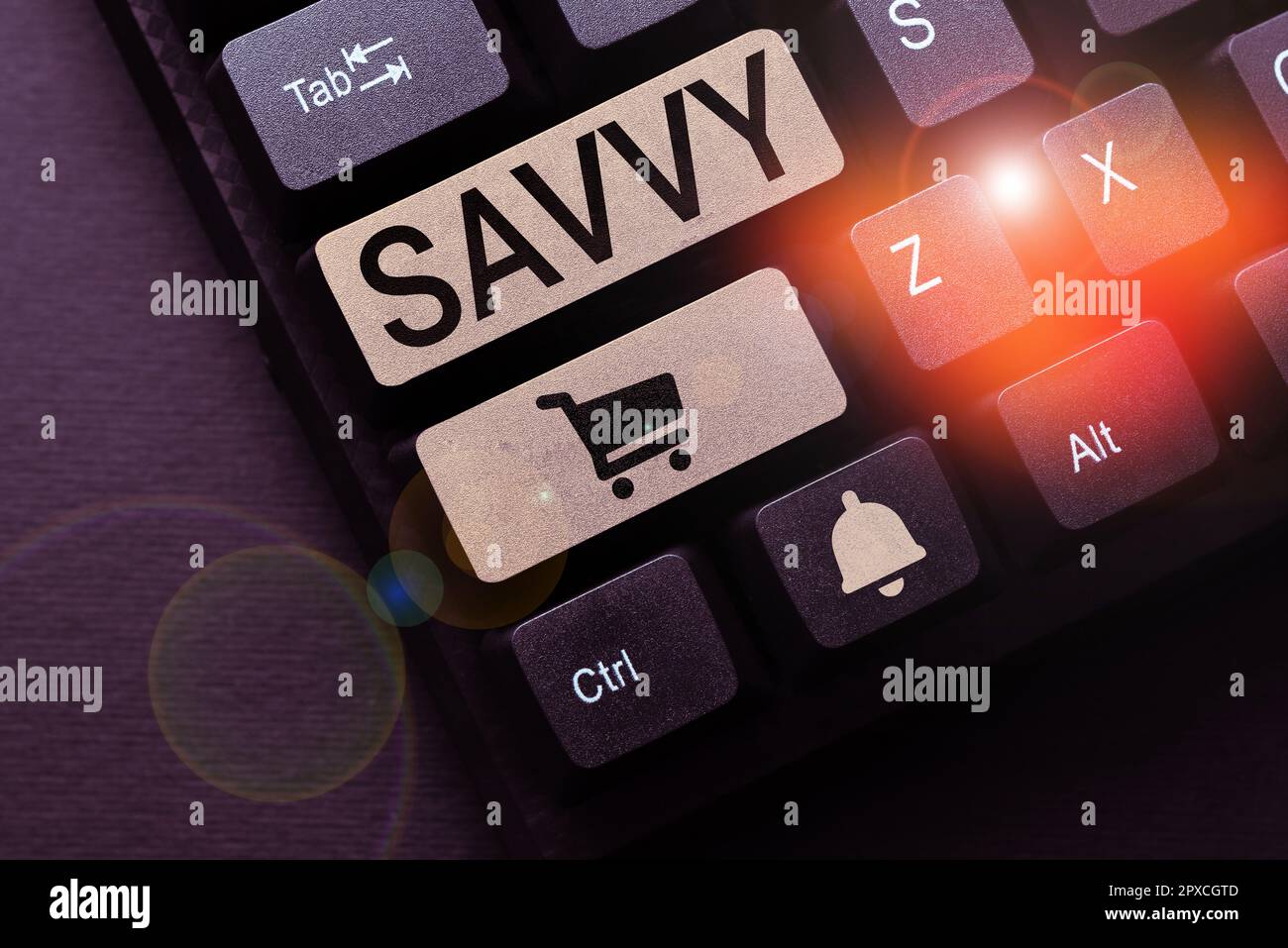 Writing displaying text Savvy, Concept meaning having perception ...