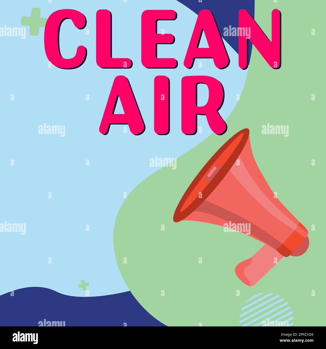 Text caption presenting Clean Air, Word for air that has no harmful ...