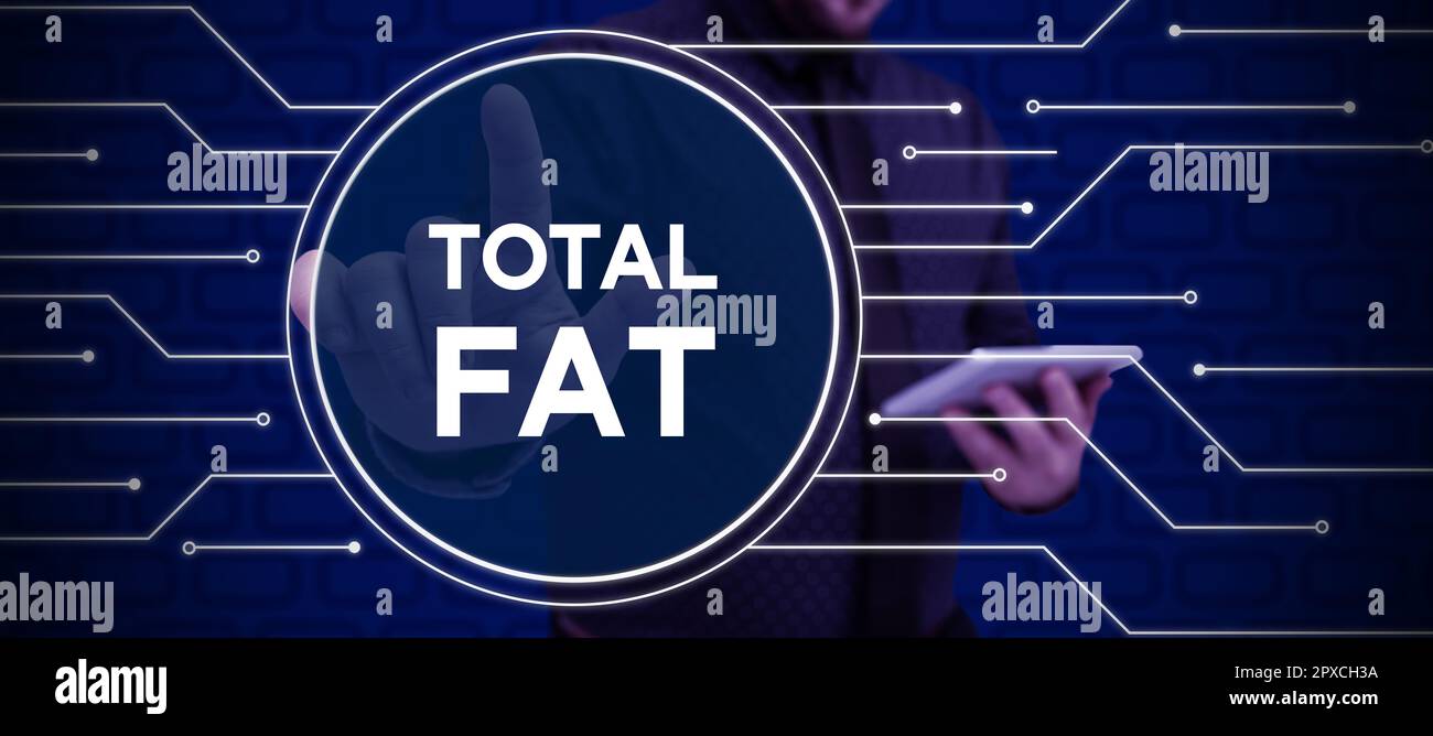 Conceptual display Total Fat, Word for combined value of the different ...