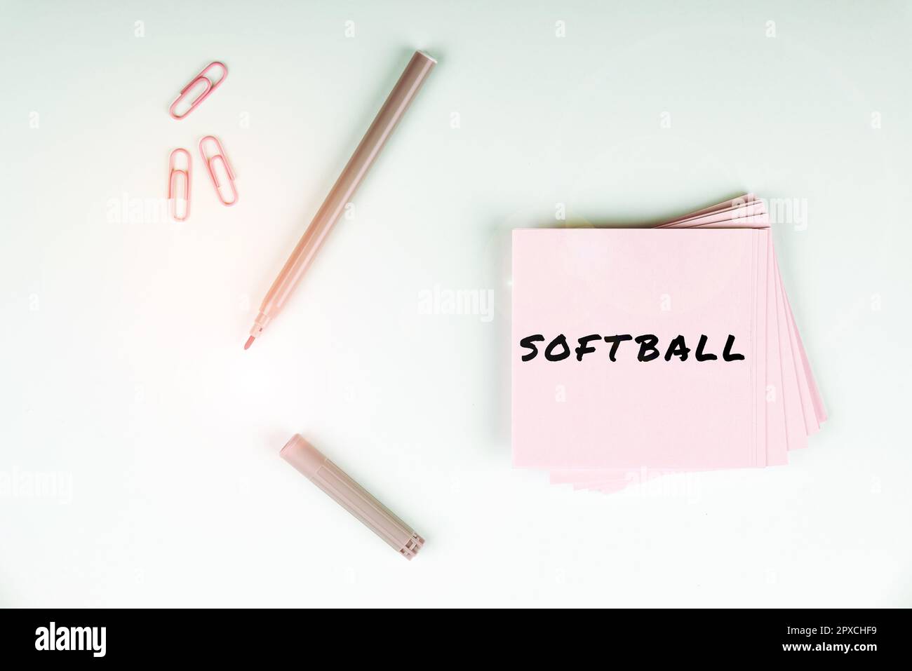 Text caption presenting Softball, Word Written on a sport similar to ...
