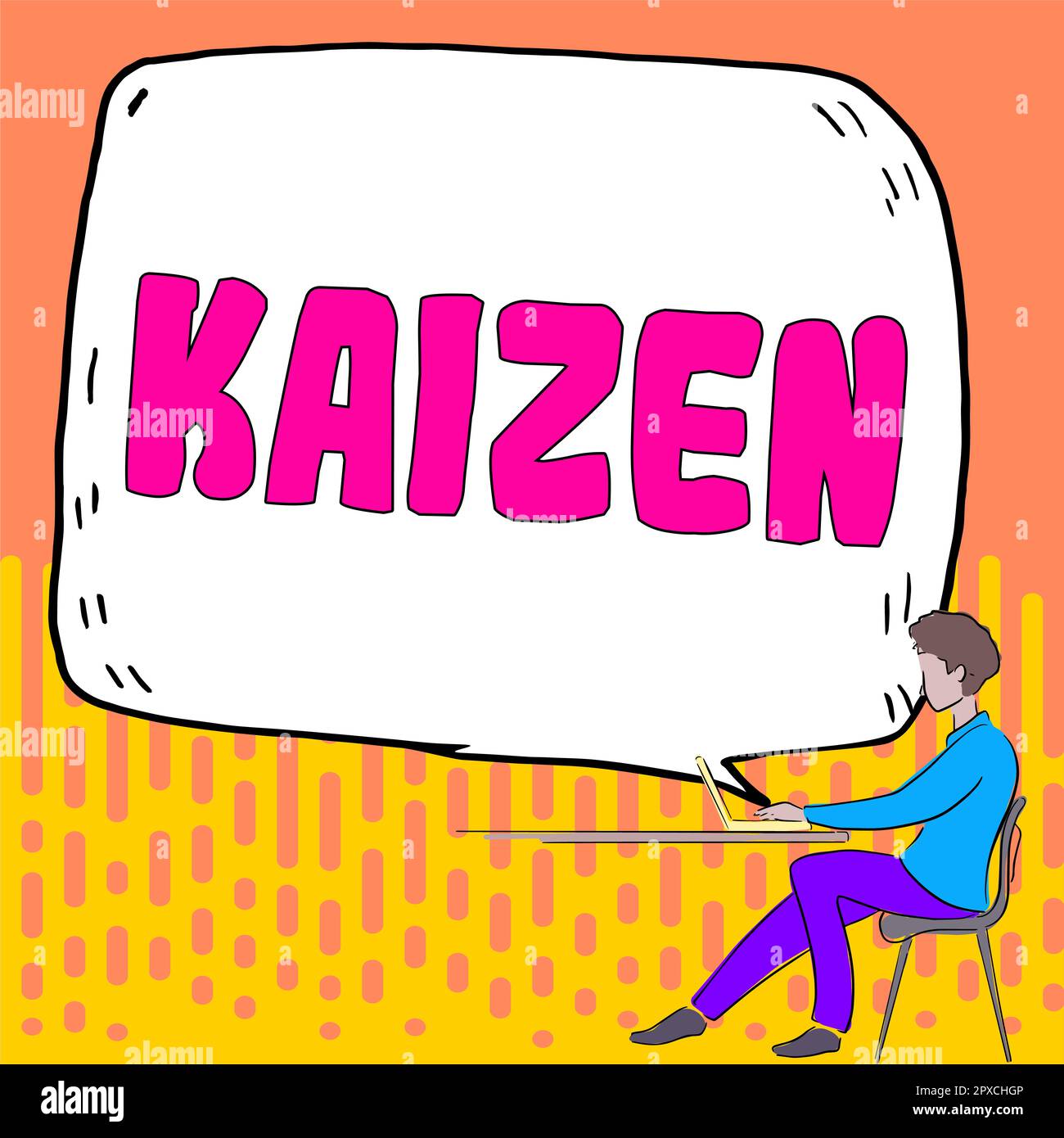 Conceptual display Kaizen, Concept meaning a Japanese business ...