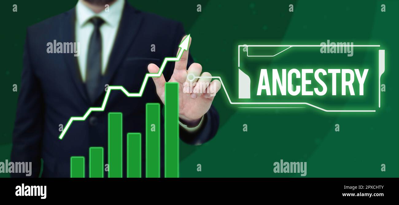 Conceptual display Ancestry, Conceptual photo the history or ...