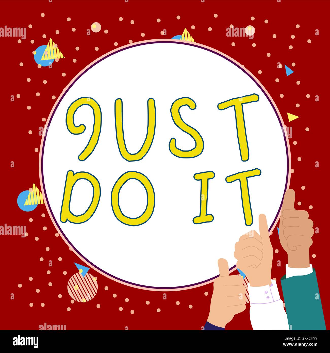 Hand writing sign Just Do It, Word Written on Motivation for starting ...